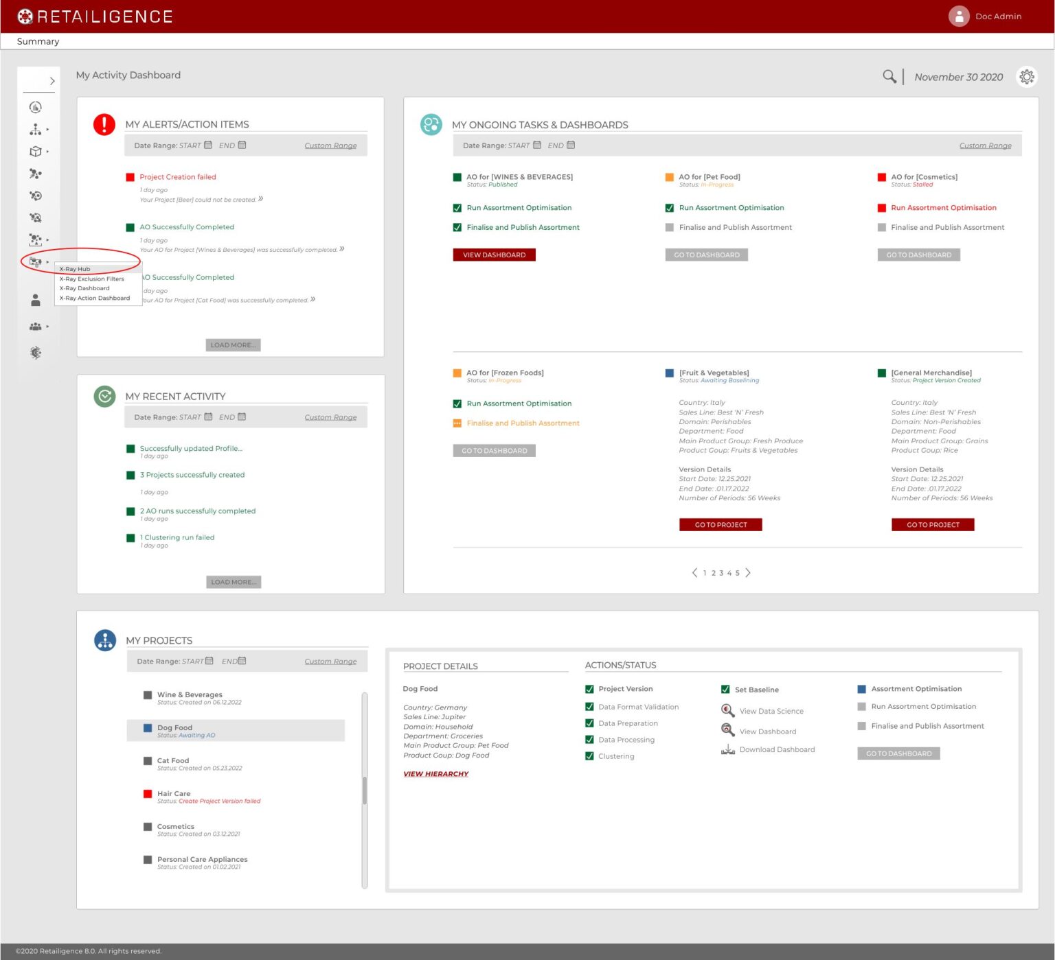 How can I access X-Ray Hub? - Retailigence
